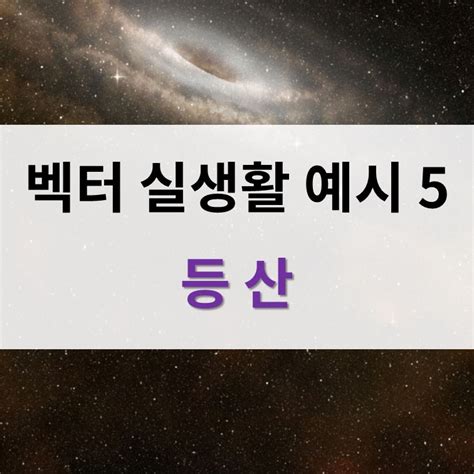 벡터 실생활 예시 6가지 네이버 블로그
