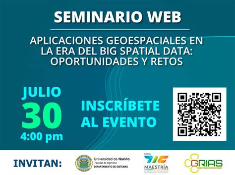 Aplicaciones Geoespaciales En La Era Del Big Spatial Data 30 De Julio Universidad De Nariño