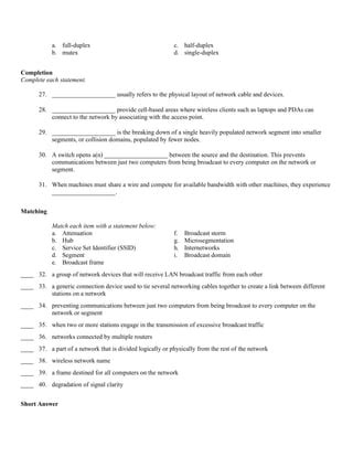 CCNA Network Devices Questions PDF