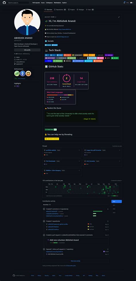 Abhishek Anand · Issue 1547 · Eddiehubcommunityawesome Github Profiles · Github