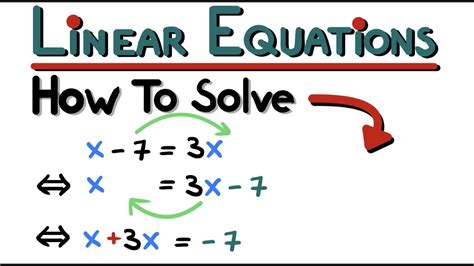 how to solve linear equations step by step tutorial youtube