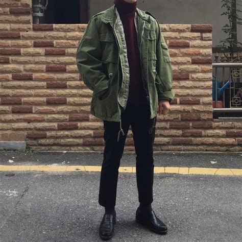 [남자데일리룩] 겨울 누빔 내피 야상 코디 네이버 블로그