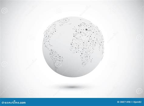 Modern Globe Connections Network Design Stock Illustration Illustration Of Abstract Design