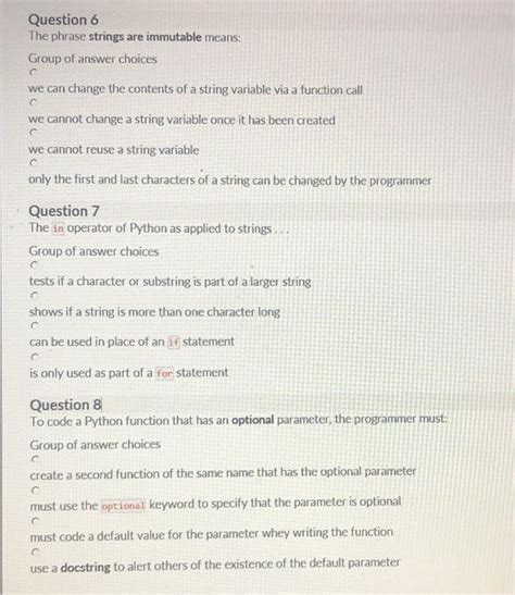 Solved Question 6 The Phrase Strings Are Immutable Means