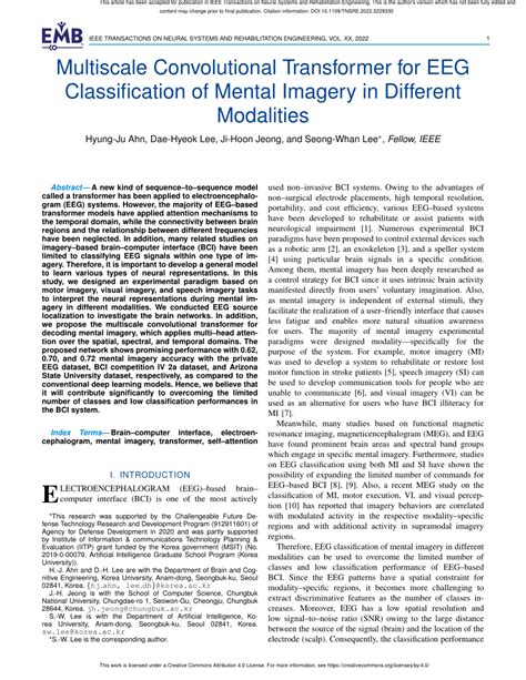 PDF Multiscale Convolutional Transformer For EEG Classification Of Mental Imagery In Different