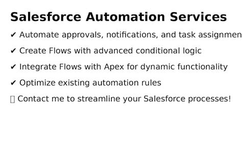 Automate Salesforce Processes Using Flows And Process Builder By Yagnikb Fiverr