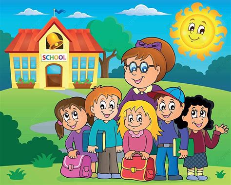 School Class Theme Image 4 Draw Backpack Drawing Vector Draw Backpack