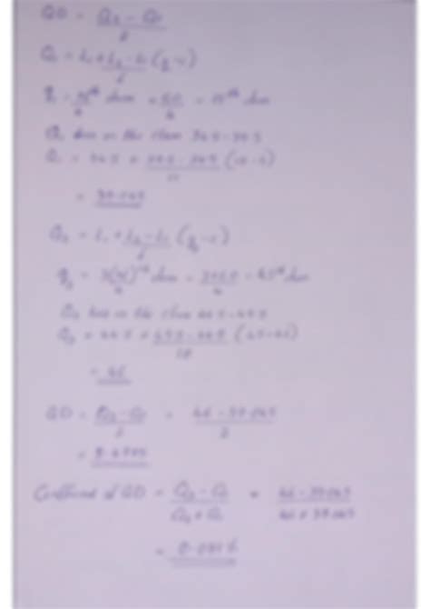Solution Quantitative Techniques 1 Calculation Of Quartile Deviation
