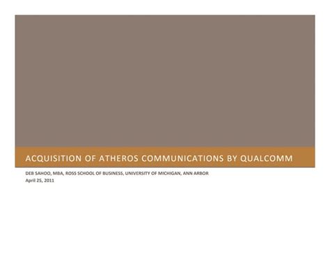 11 merger of qualcomm and atheros deb sahoo pdf mergers and