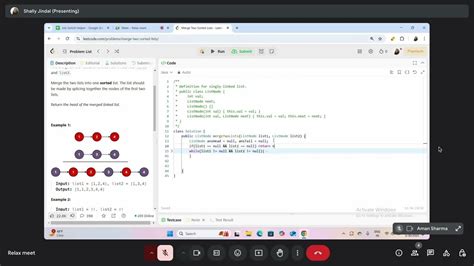Leetcode 21 Merge Two Sorted Lists Youtube