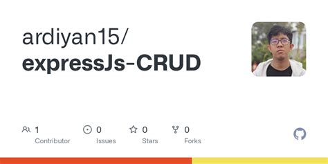 Github Ardiyan15expressjs Crud