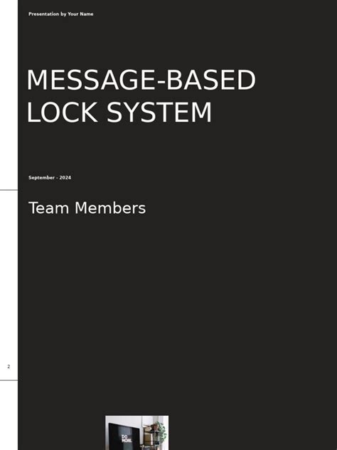 Message Based Lock System Pdf
