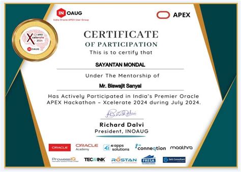 sayantan mondal on linkedin oracle apex hackathon participation oracle