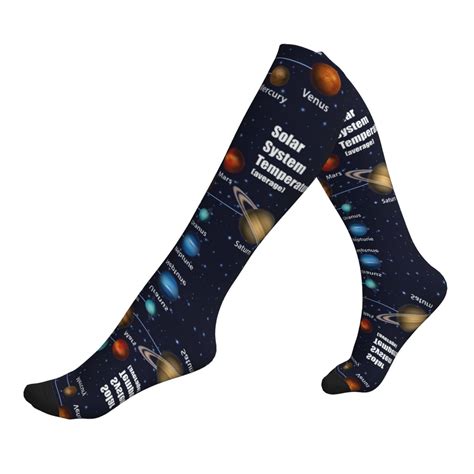 Lsque Solar System Pattern Sport Compression Socks For Men And Women 15