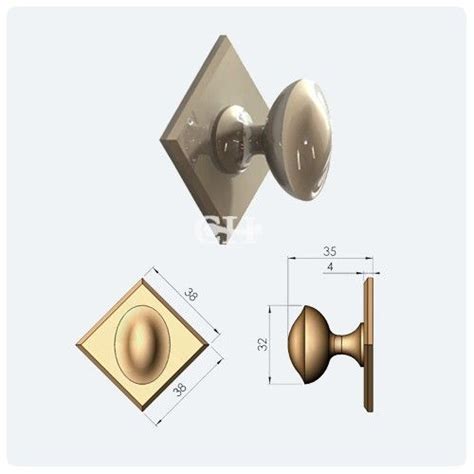 Oval Cupboard Knobs On Square Backplate Nickel Chrome Cupboard Knobs