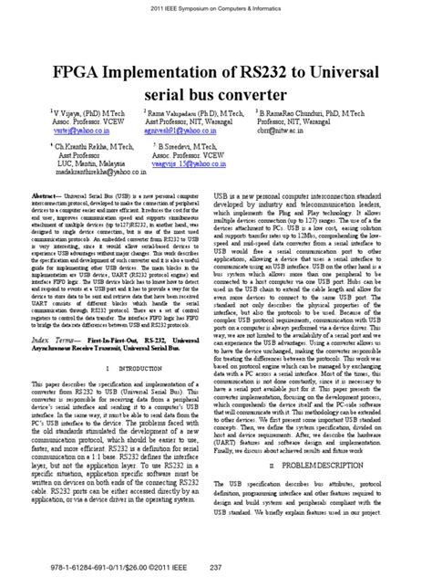 fpga implementation of rs232 to universal serial bus converter pdf usb device driver