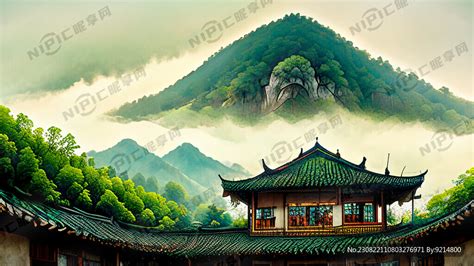 Ai创作图茶山 连绵不绝的 民族建筑村落环绕在内 近景茶叶 民族少女采茶 脸部精致 中国风 梦幻唯美 细节刻画 飘渺电影般环境 超广角 超宽画幅 宏大场景 壮美景色 画面开阔 构图层次丰富