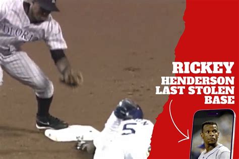 Rickey Henderson Last Stolen Base In Mlb Career Vídeo Dailymotion