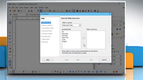 How To Create Form In OpenOffice Database Tutorial YouTube