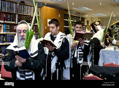 Orthodox Jewish Men From Old Hill Street Synagogue Parade 7 Times