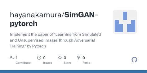 Github Hayanakamura Simgan Pytorch Implement The Paper Of Learning From Simulated And