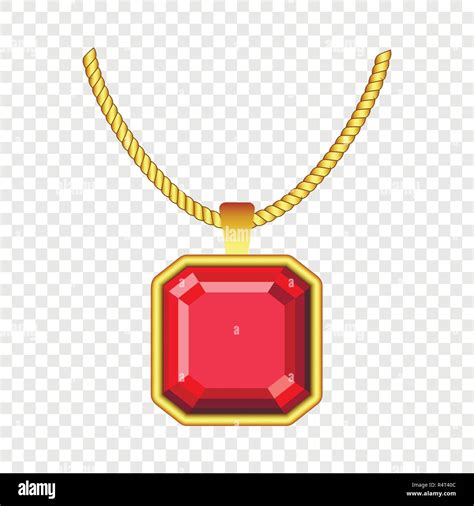 Red Ruby Jewelry Icon Realistic Illustration Of Red Ruby Jewelry