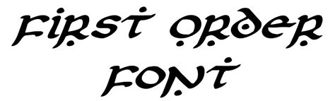 First Order Font Dafont Style