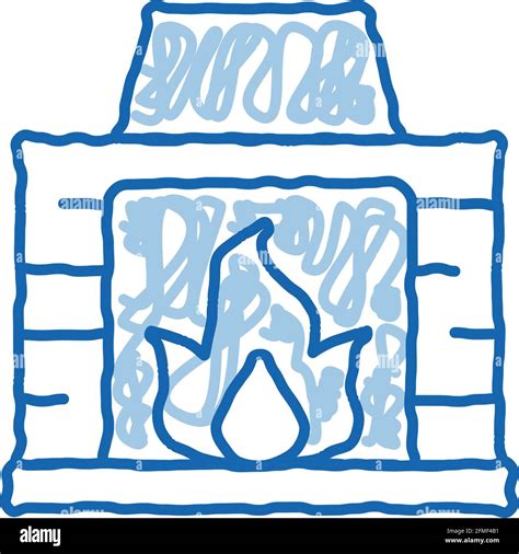 Fireplace With Fire Flame Heating Equipment Vector Stock Vector Image And Art Alamy