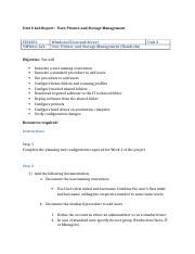 CIS245L U3 LabReport Malvyn Bacott 1 Docx Unit 3 Lab Report User Printer And Storage