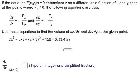 Solved If The Equation Fxyz0 Determines Z As A Dif