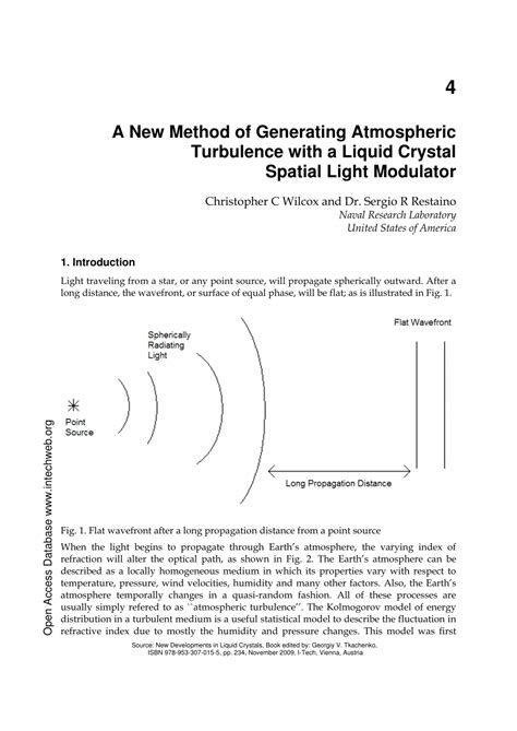Pdf A New Method Of Generating Atmospheric Turbulence With A Liquid Crystal Spatial Light