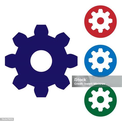 흰색 배경에 고립 된 파란색 기어 아이콘입니다 톱니바퀴 기어 설정 기호입니다 Cog 기호입니다 벡터 일러스트 0명에 대한 스톡 벡터 아트 및 기타 이미지 Istock