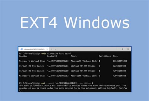 How To Apt Install Mount Ext On Windows