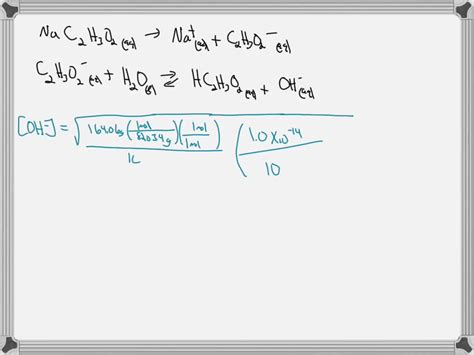 Sodium Acetate And Water Reaction
