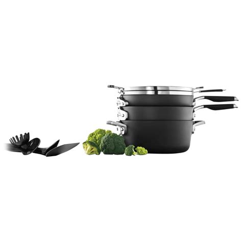 Sidedeal Calphalon Select Space Saving Hard Anodized Nonstick 14 Piece Cookware Set