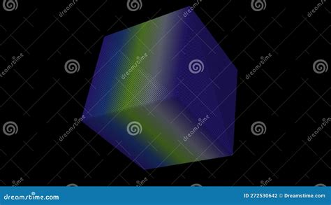 An Abstract Iridescent Colored Cube Abstract Technology Background Stock Illustration