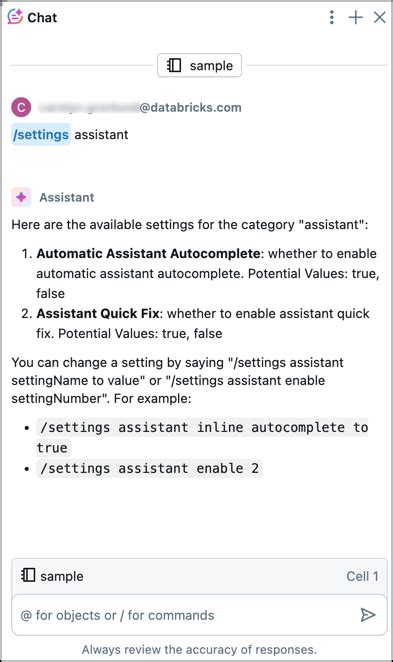 启用并试用 Databricks 助手 Azure Databricks Microsoft Learn