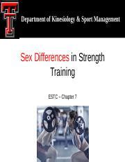Lec 3 SV Sex Differences Autosaved Ppt Department Of Kinesiology Sport Management En Sex