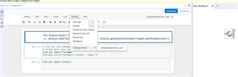 how to switch virtual environment in python tool alteryx community