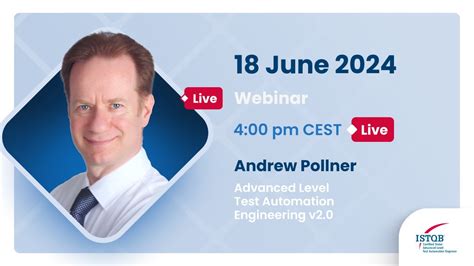Istqb® Certified Tester Advanced Level Test Automation Engineering V2 0 Launch Webinar Youtube