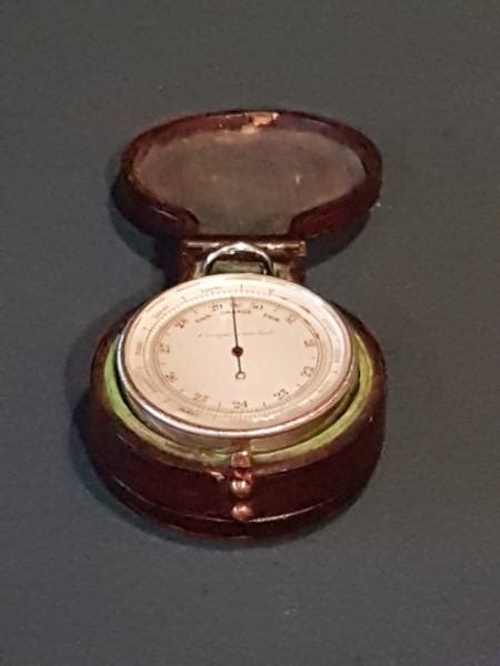 Victorian Double Sided Pocket Barometer Thermometer And Compass