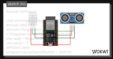 Temperaturehumidity And Distance Wokwi Esp32 Stm32 Arduino Simulator