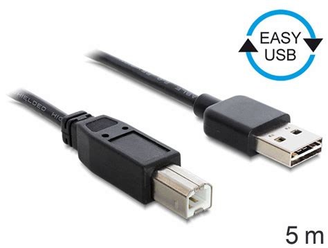 Cablu Easy Usb Tip A La Usb B T T M Negru Delock