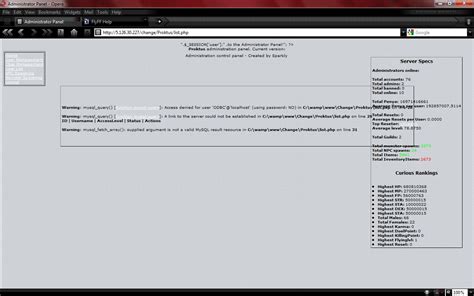 Help Admin Panel Ragezone Mmo Development Forums
