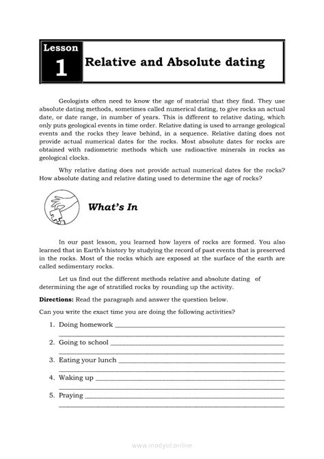 Earth Science Quarter 2 Module 11 Relative And Absolute Dating SHS