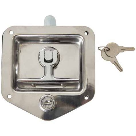 Stainless Steel Single Point T Handle Latch With Mounting Holes Stainless Steel Single Point T Handle Latch With Mounting Holes