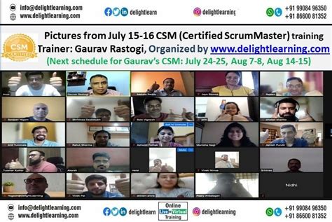 Delight Learning Services And Consultancy On Linkedin Agile Scrum Csm Cspo Scrummaster