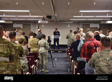 Chief Master Sgt Bruce Bair Receives A Standing Ovation From Attendees During His Retirement