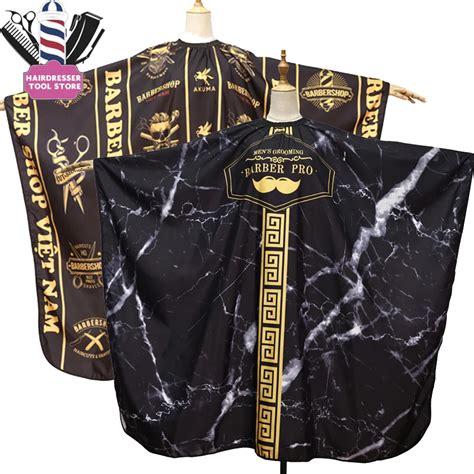 럭셔리 패턴 이발 케이프 전문 정전기 방지 미용 앞치마 옷 Nonstick 헤어 미용사 색칠 스타일링 도구 Aliexpress
