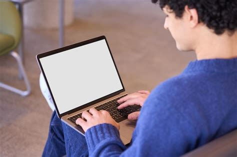 Premium Photo Overhead View Of A Man Developer Programmer Using